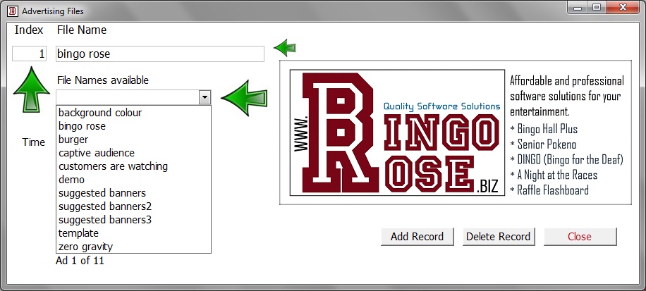 Advertisement Flashboard program by Bingo Rose. Only $99.95US