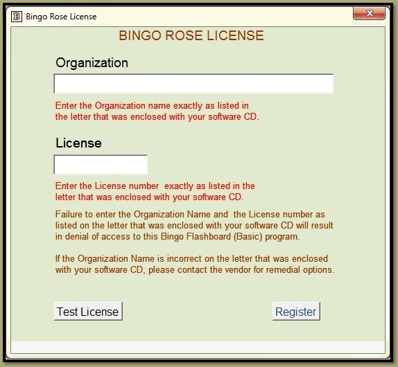 Bingo Flashboard (Basic) - Bingo Rose Software